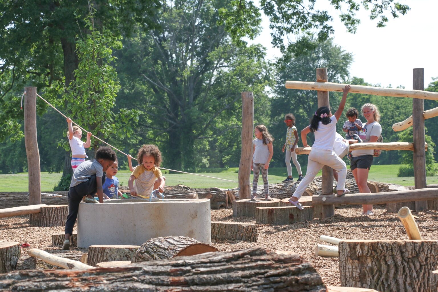 Shawnee Park gets a New Nature Play Space! - Olmsted Parks Conservancy