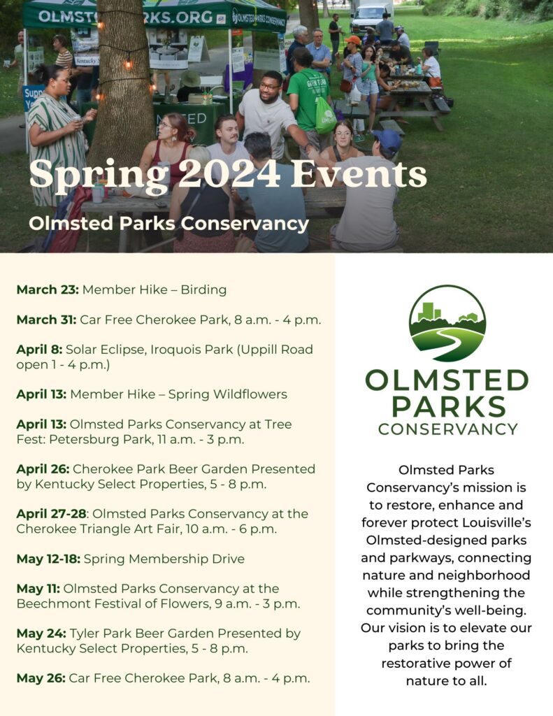 Spring 2024 Events - Olmsted Parks Conservancy
